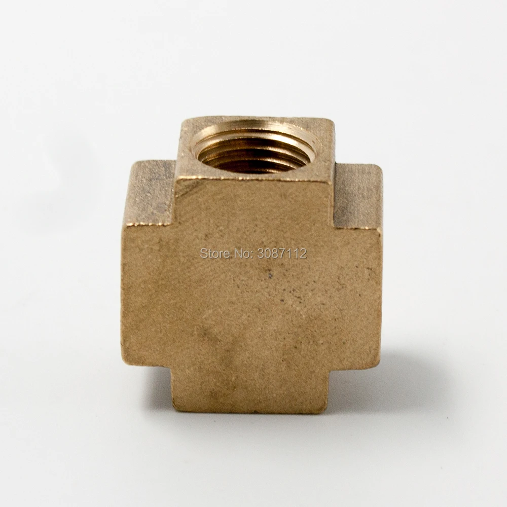 Legines Brass Pipe Fitting Equal Female Cross Box Four way, 1/8" 1/4 ...