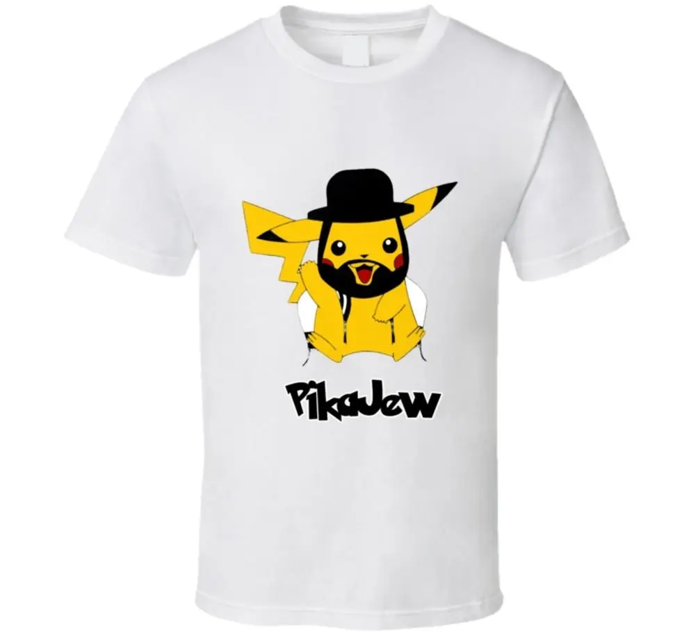 Pikachu Jewish Pokemon Printed Short Sleeve T-Shirt - KawaiiMerch.com