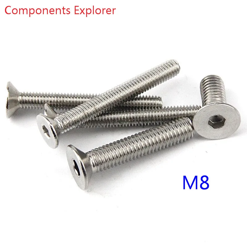 Aliexpress.com : Buy 304# Stainless steel Flat head bolts M8*12/16/20 ...