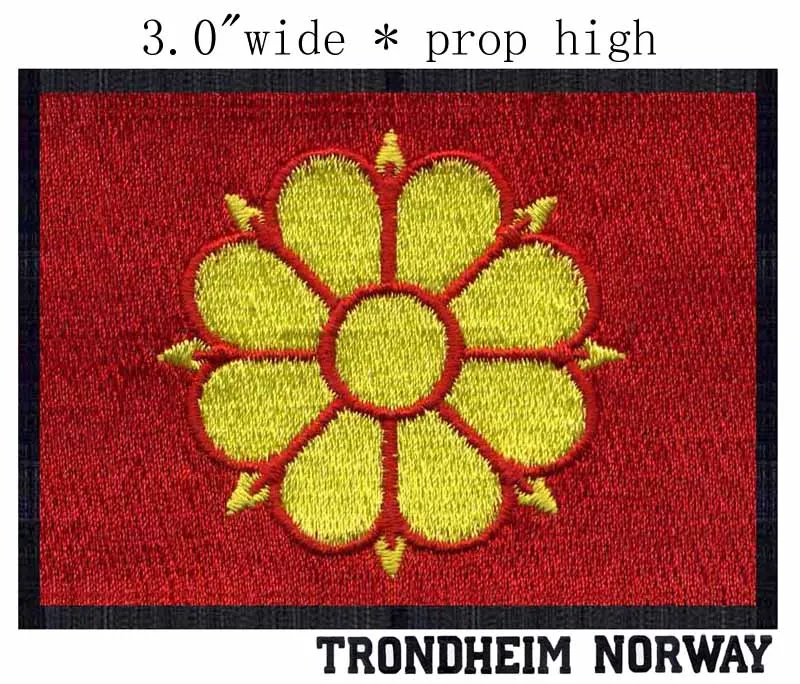 Trondheim, norwegen Flagge 3 "breit stickerei patch für jersey patch ...