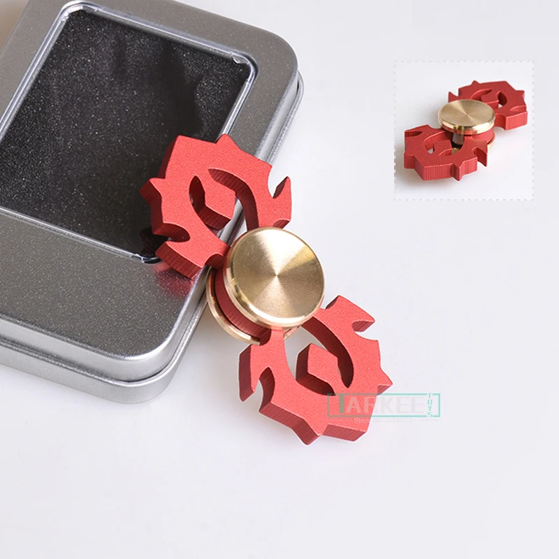 EDC Tri Spinner Fidget Toys The Horde Metal Hand Spinner Red Fidget ...