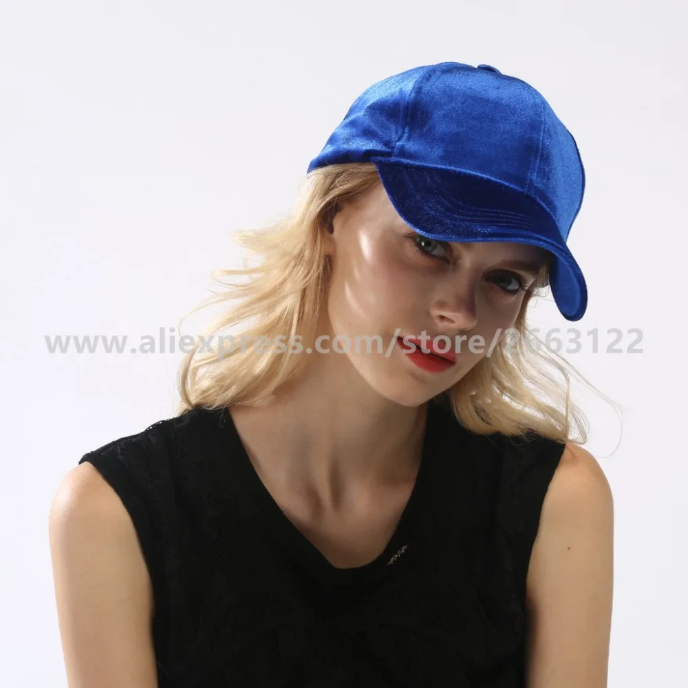 2017 Top Fashion Lady Baseball Cap Elegant And Luxury Velvet Soft ...