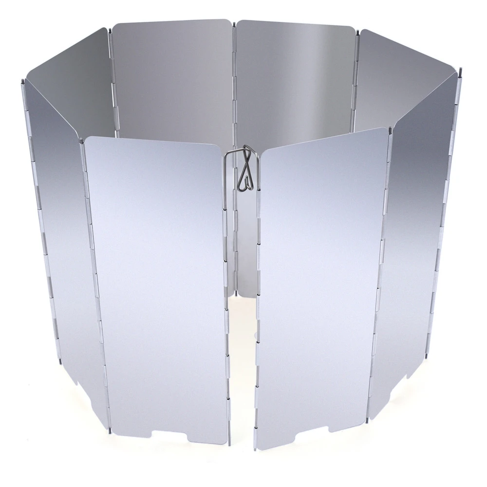 8 Plates Outdoor Gas Camping Stove Wind Screen Shield Windproof Board ...