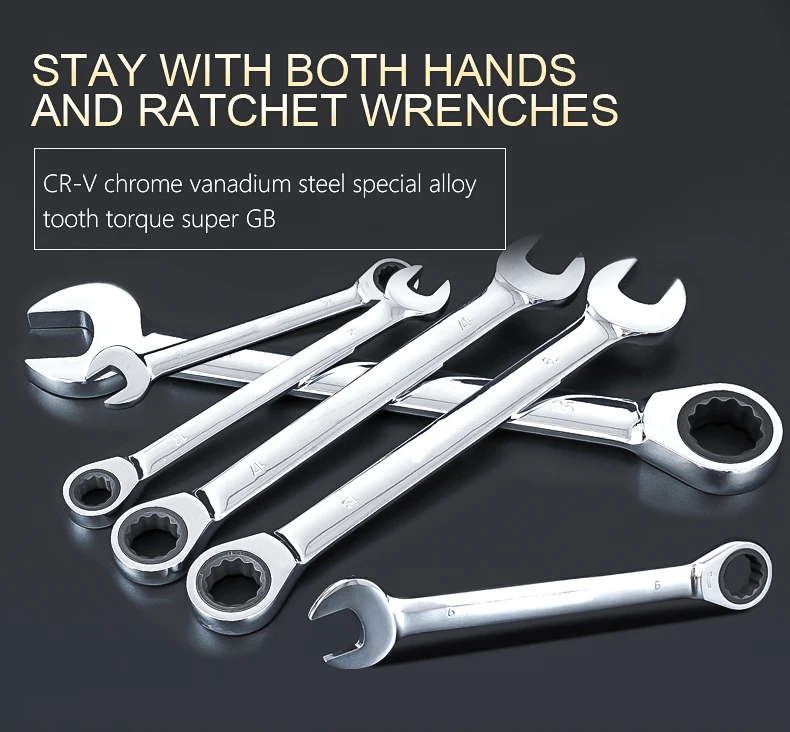 6mm-32mm Spanner Head Open End Wrench Keys Ratchet Spanners Ring Mini ...