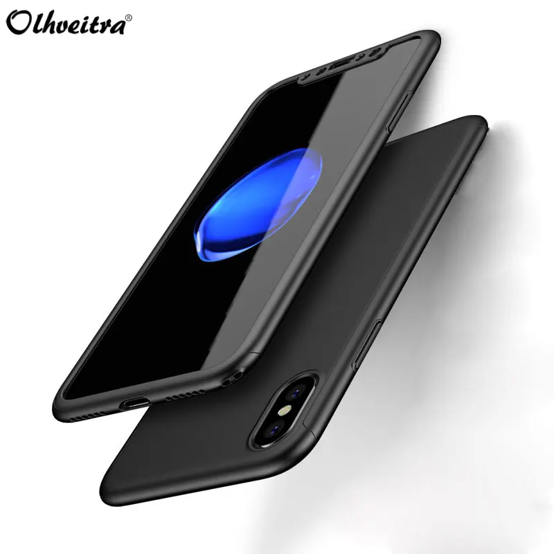 360 Full Coverage Bag For iPhone X Case Protective Phone Cases Plastic ...