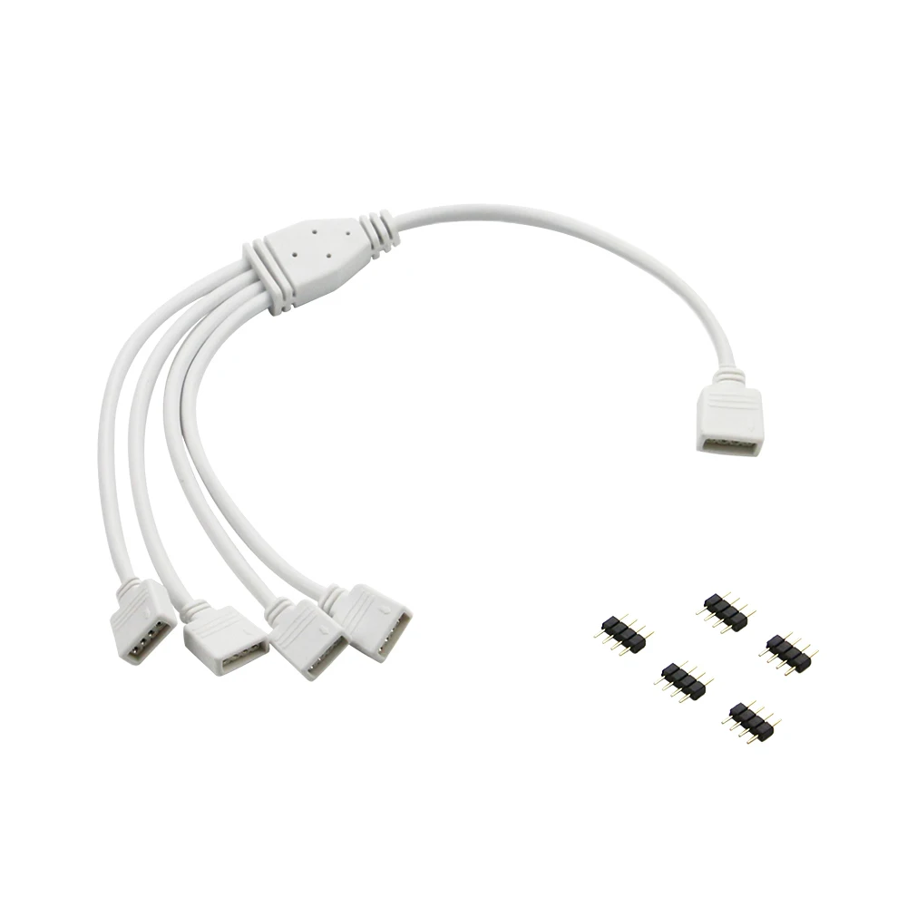 1pc 4Pin RGB LED Connector 1 to 2/ 3/ 4 Cable 1 Female to 3 Female 4pin ...