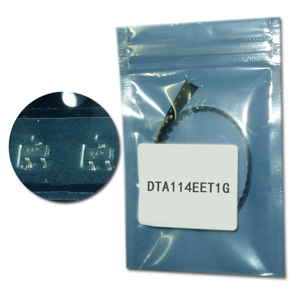100pcs/lot DTA114EET1G PNP Bipolar Digital Transistor 50V 100mA/ 0.1A ...
