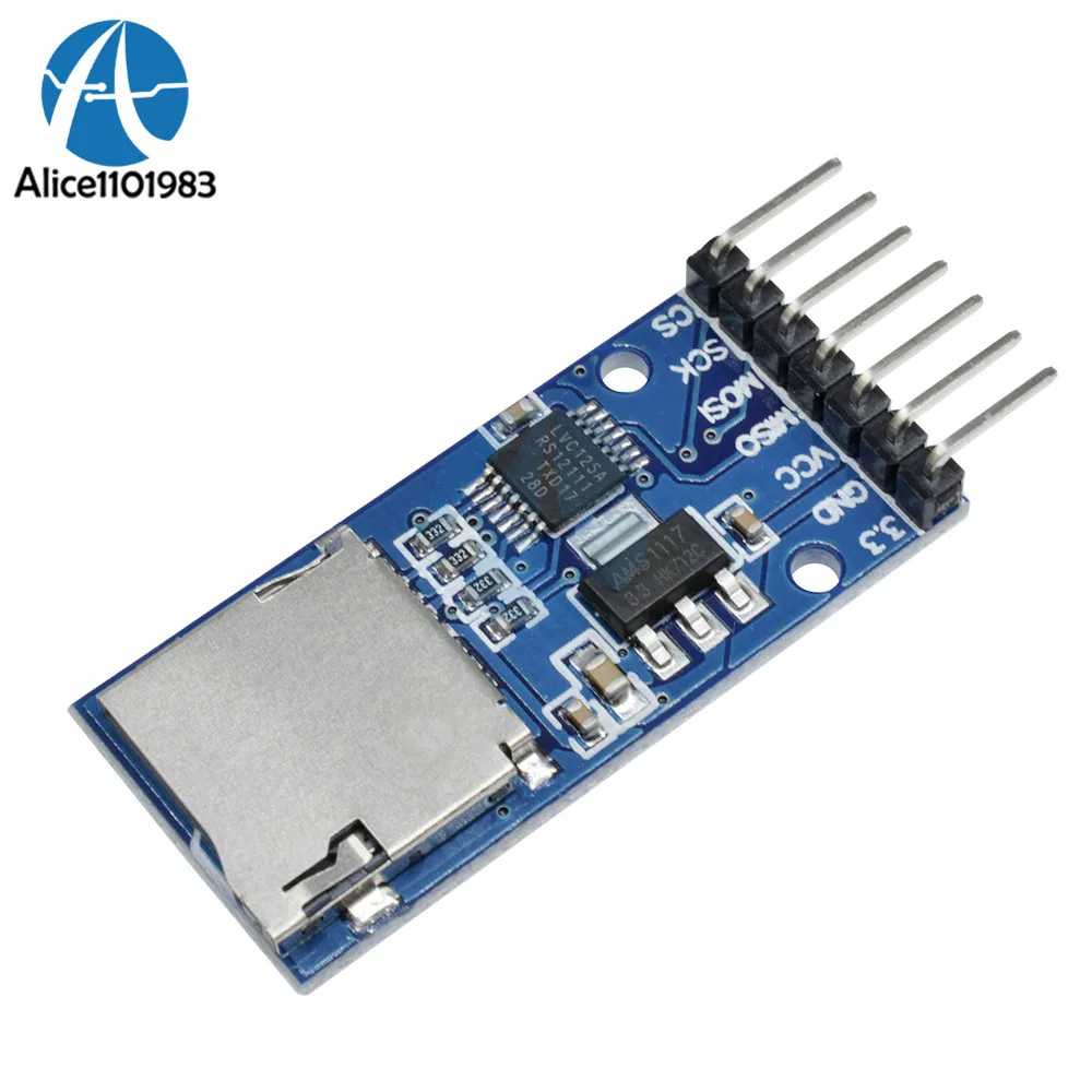 Micro Sd Storage Tf Card Memory Shield Board Module Spi Interface Level ...