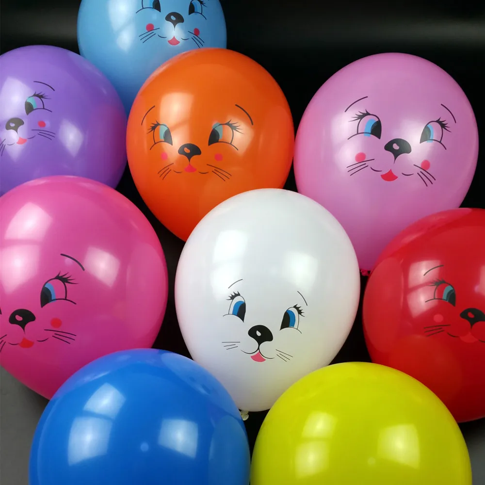 12 Inch 2.8g Cute rabbit head Balloon Latex Balloon pack of 50 Party ...