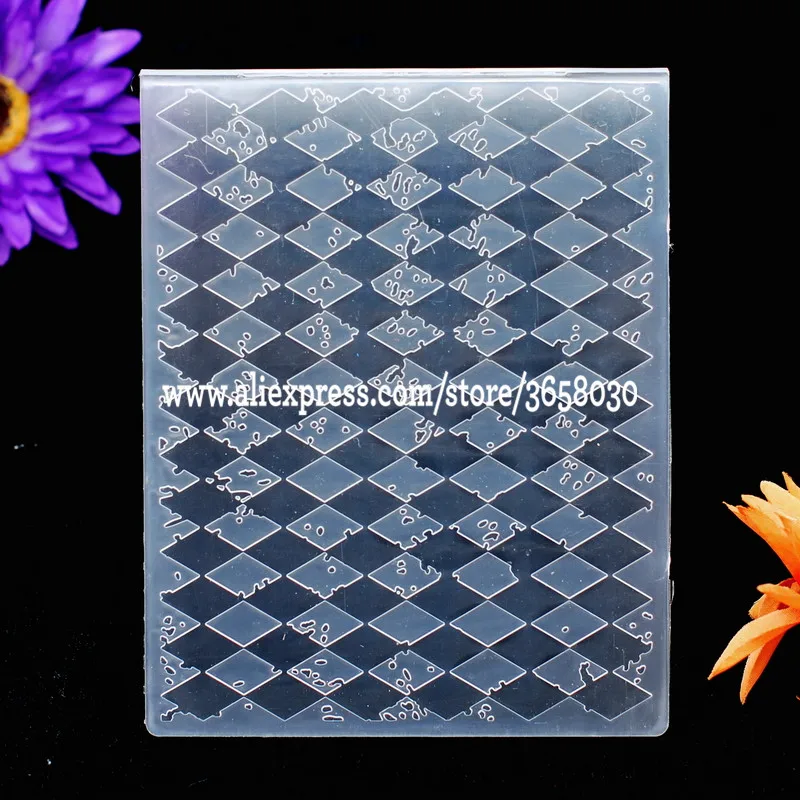 Diamond Plastic Embossing Folder For Scrapbook DIY Album Card Tool ...