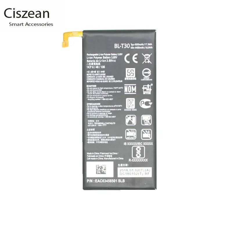 Ciszean 1x Bl T30 4500mah Replacement Battery For Lg X Power 2 Ii L64vl