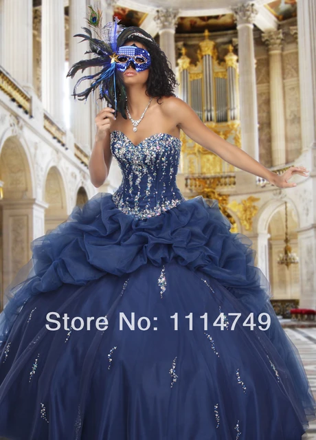 Blue Masquerade Ball Gowns