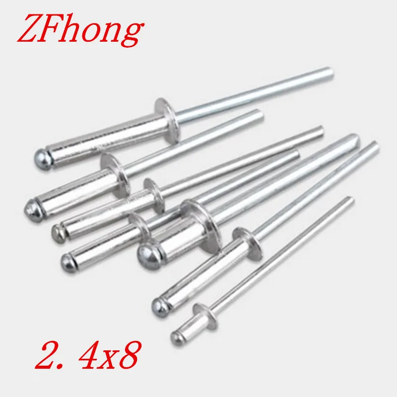 100pcs M2.4*8 2.4mm Aluminum Pop Rivet Blind Rivet - Rivets - AliExpress