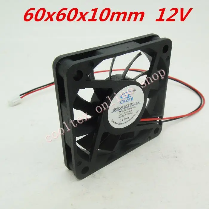 3pcs/lot 60x60x10mm 6010 fans 12 Volt Brushless 6cm DC Fans cooling ...