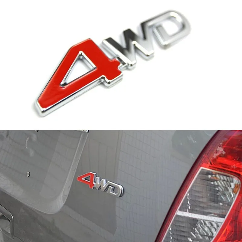Car Styling 3d Chrome Metal Sticker 4wd Emblem 4x4 Badge Decal Suv Rear