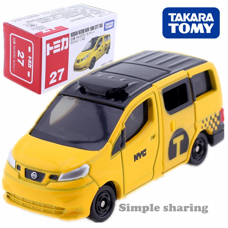 TAKARA TOMY TOMICA No. 27 NISSAN NV200 NEW YORK CITY TAXI Model Kit 1: ...