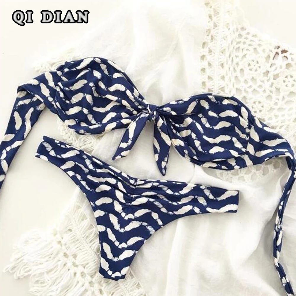 Qi Dian Bikini 2017 Sexy Women Swimsuit Push Up Swimwear Women