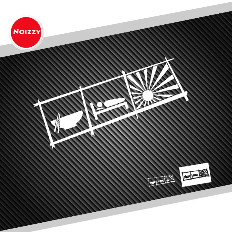 Noizzy Beautiful Life JDM Car Sticker Bomb Hellaflush Vinyl Reflective Rear Windshield Decal ...