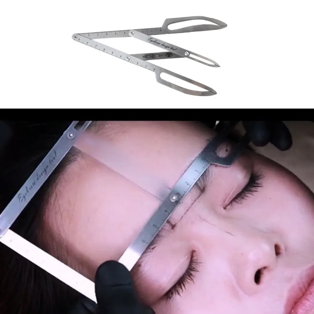 1PC Golden Ratio Measure Microblading Stainless Steel Ruler Permanent ...