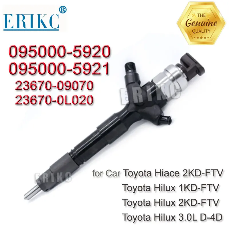 ERIKC 0950005920 연료 인젝터 디젤 095000 5920 자동 연료 분사 23670 09070 연료 분사 ...