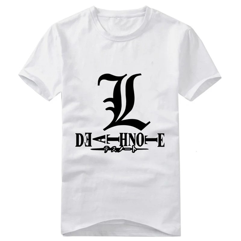 Anime Death Note L Lawliet Yagami Light Short Sleeve T Shirt Cosplay ...