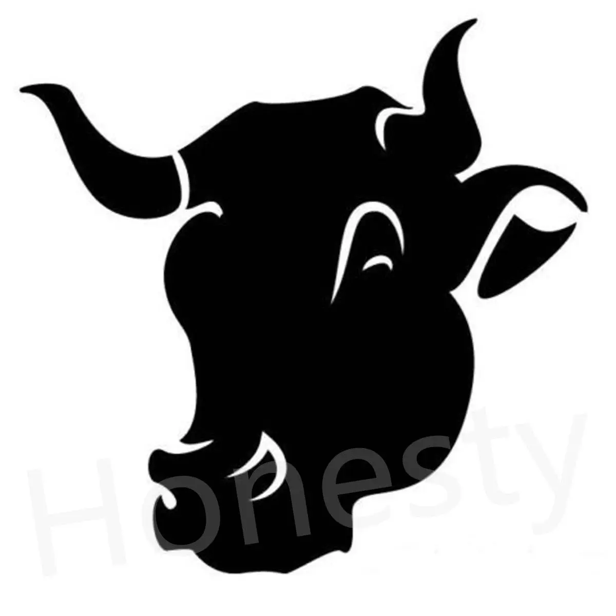 Bull Head and Horns Car Wall Home Glass Window Door Car Sticker Auto ...