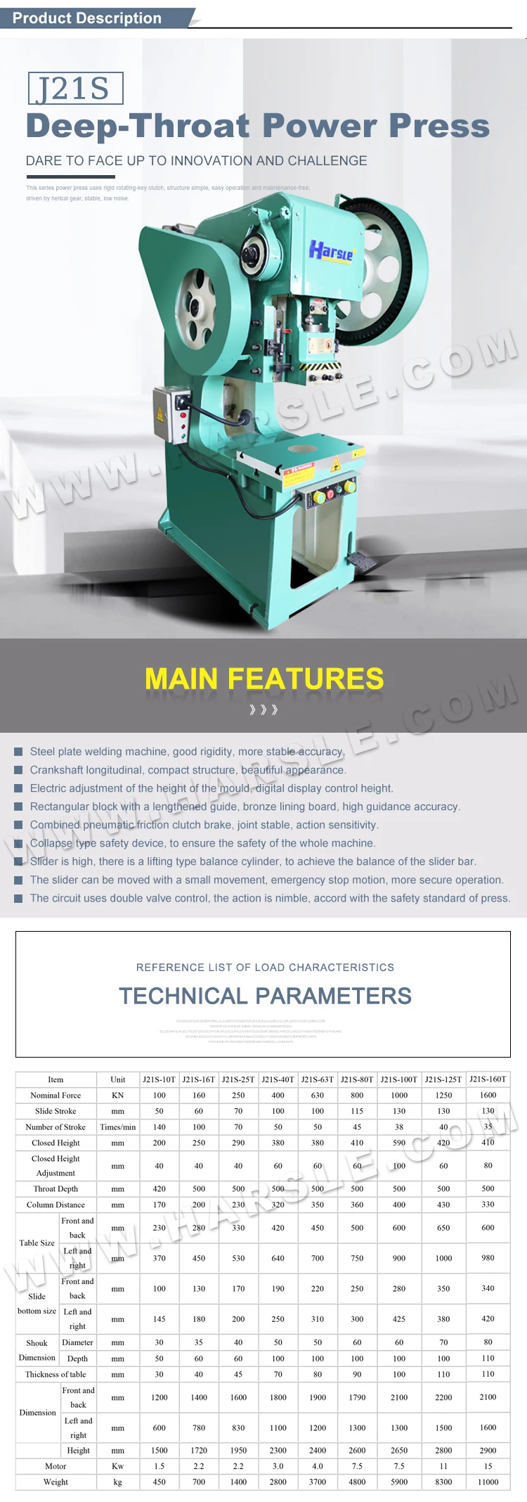 J21S серия Открытый-stype Наклонный Высокоточный силовой пресс
