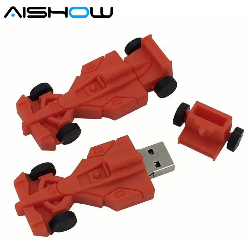 Hot Silicone Pendrive Racing Car USB Flash Drive Mini USB Key Flash Pen ...