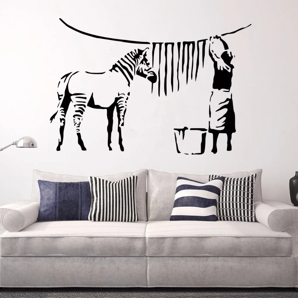 Banksy Graffiti Wallpaper Zebra