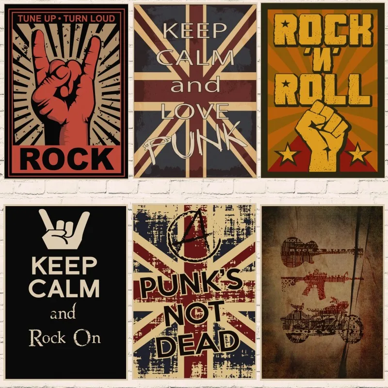 DCTOP Continue Rock And Roll Wall Stickers Home Decals Rock Gestures ...