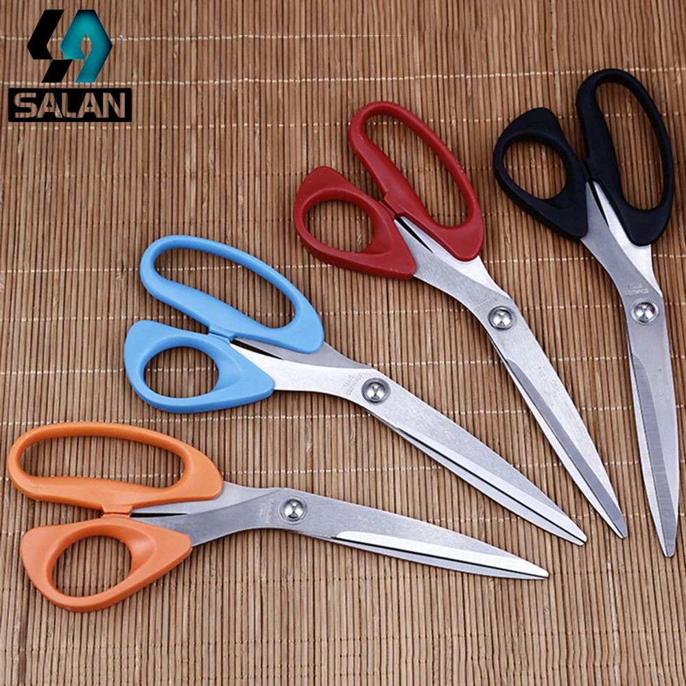 Household office scissors 7 inch tailor cut stainless steel clothing ...