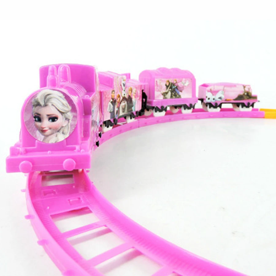 Tren Tren de Juguete para niñas Elsa Princesa Tren Eléctrico Pista Rieles Niños Juego de ...