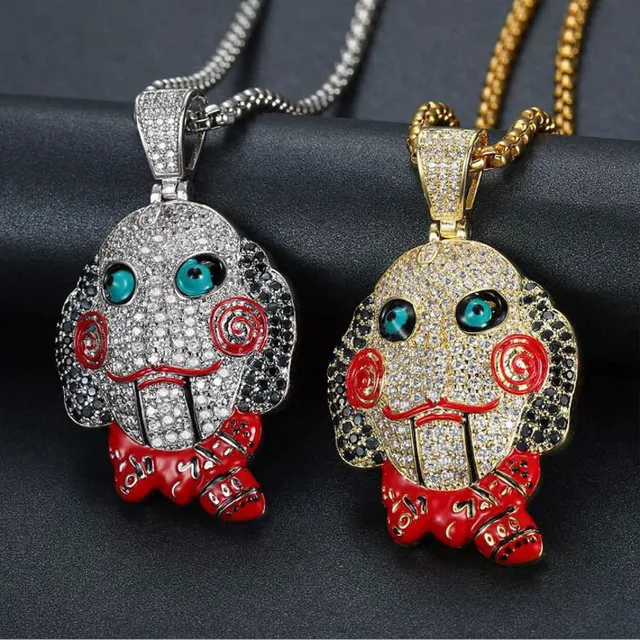 Pendentif Colliers Hip Hop Glafe Out CZ 6IX9INE CLOWN 69