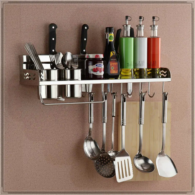 50cm two cups stainless steel kitchen tool holder 304 dual cup kitchen ...
