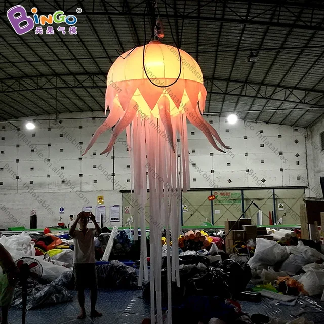 Personalized 2.5M inflatable decorating jellyfish balloon / led ...
