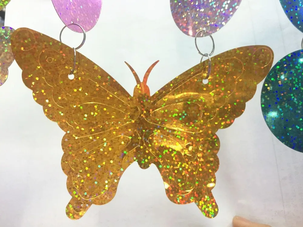 50g/lot Large Butterfly Sequins 130*90mm PVC Garment Decoration Sewing ...