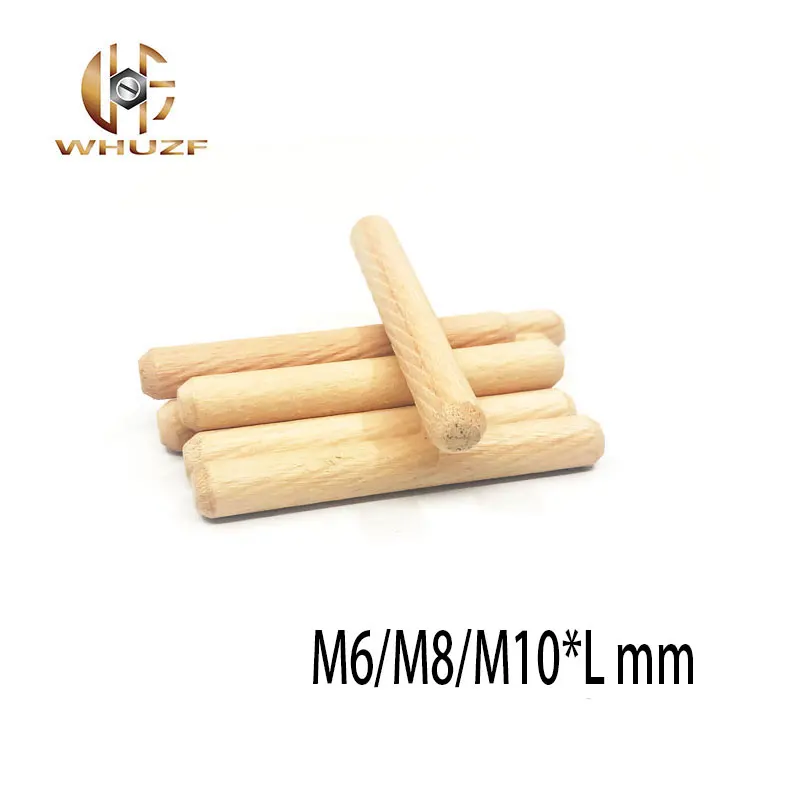 M6 M8 M10 Wooden Dowel Cabinet Drawer Round Fluted Wood Craft Dowel ...