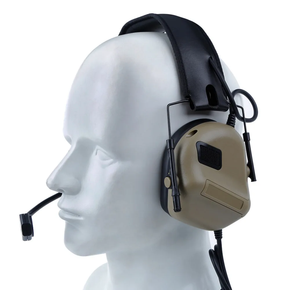 Tactical Headsets Military Standard Shooting Earmuff use with PTT ...