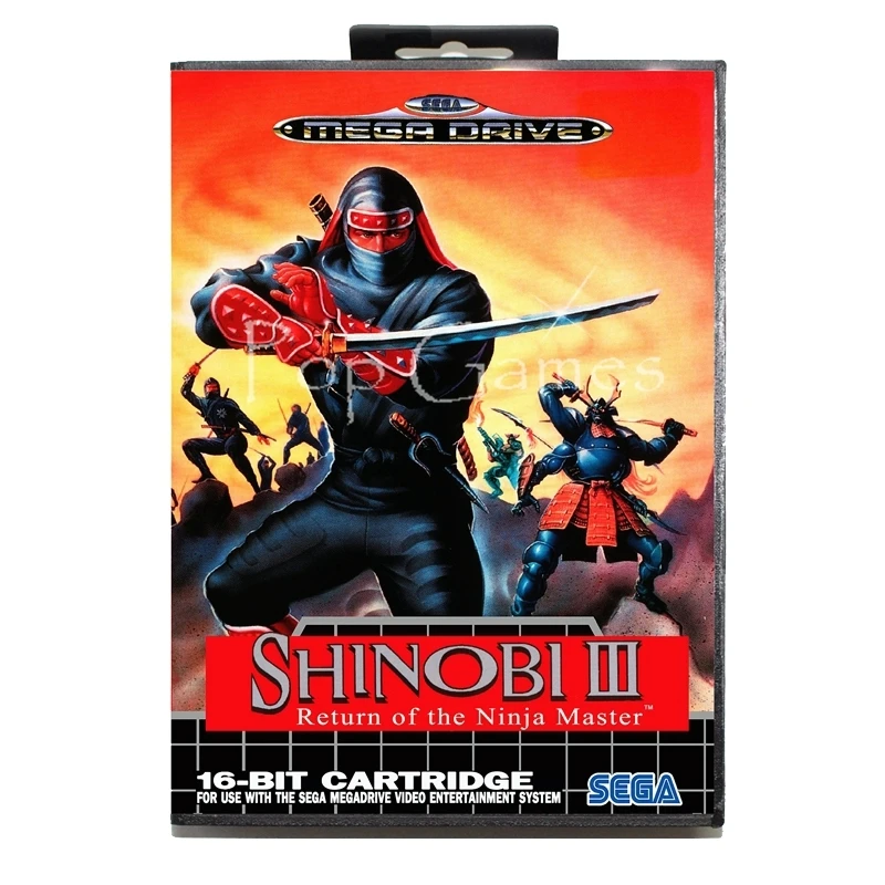 Shinobi 3 Return Of The Ninja Master With Box For 16 Bit Sega Md Game ...