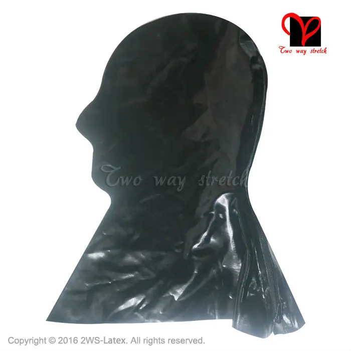 Sexy Black Anatomical Latex Hoods nose no mouth full face Executioner ...