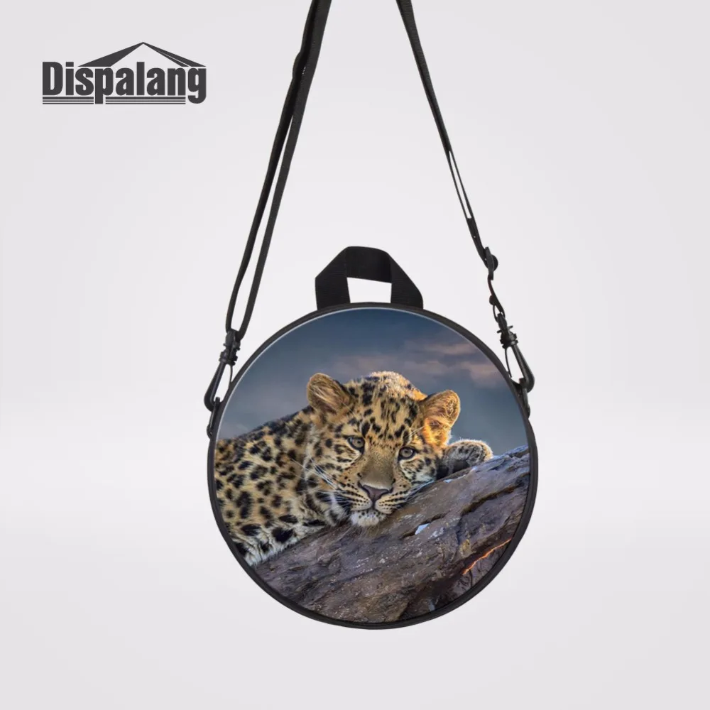 Dispalang Round Backpack Bag For Kids Toddler Shoulder Bag Leopard ...