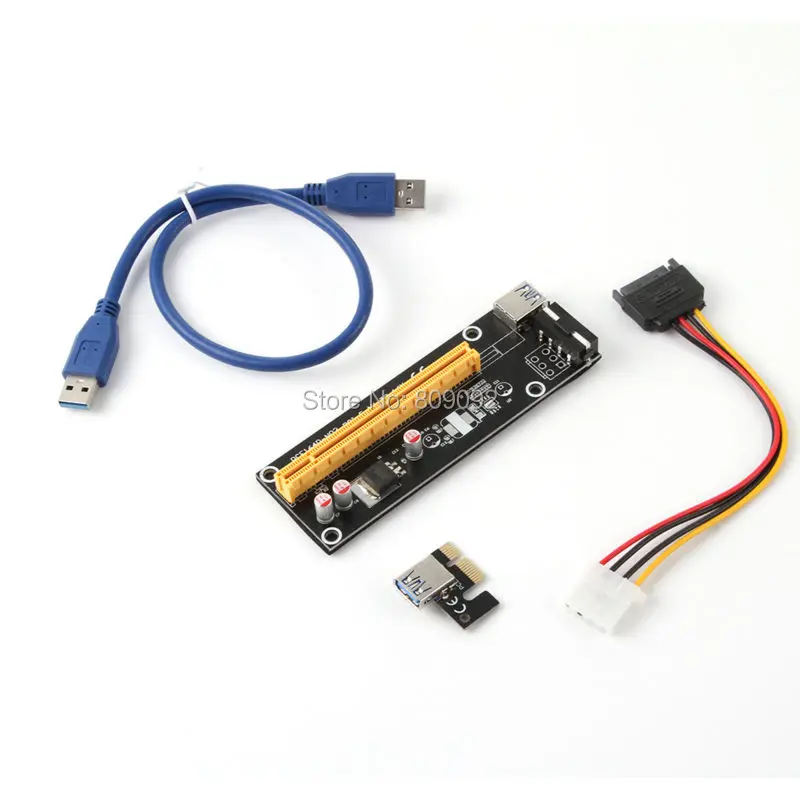 Cabo extensor pci e pcie pci express 1x para 16x riser, placa usb 3.0 ...