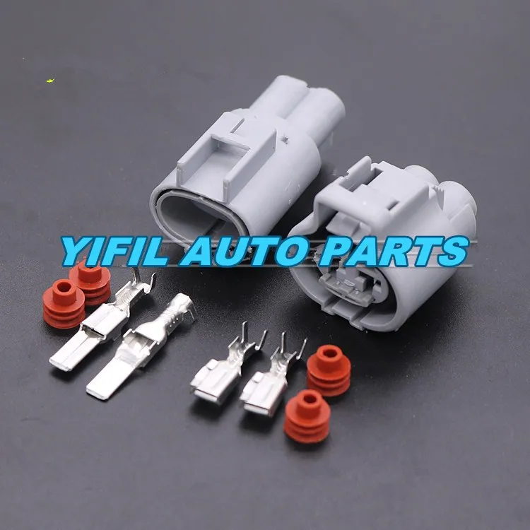 10pcs Automotive 2 Pin/Way Male Female Electronic Fan Connector Plug ...