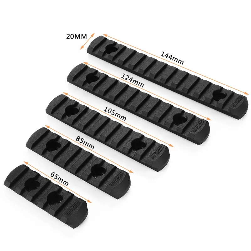 5 pcs/set Tactical Airsoft Polymer Picatinny Rail M-LOK for MOE ...