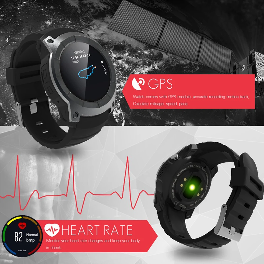 GPS SIM card GSM Sports Watch S958 MTK2503 Heart rate monitor ...