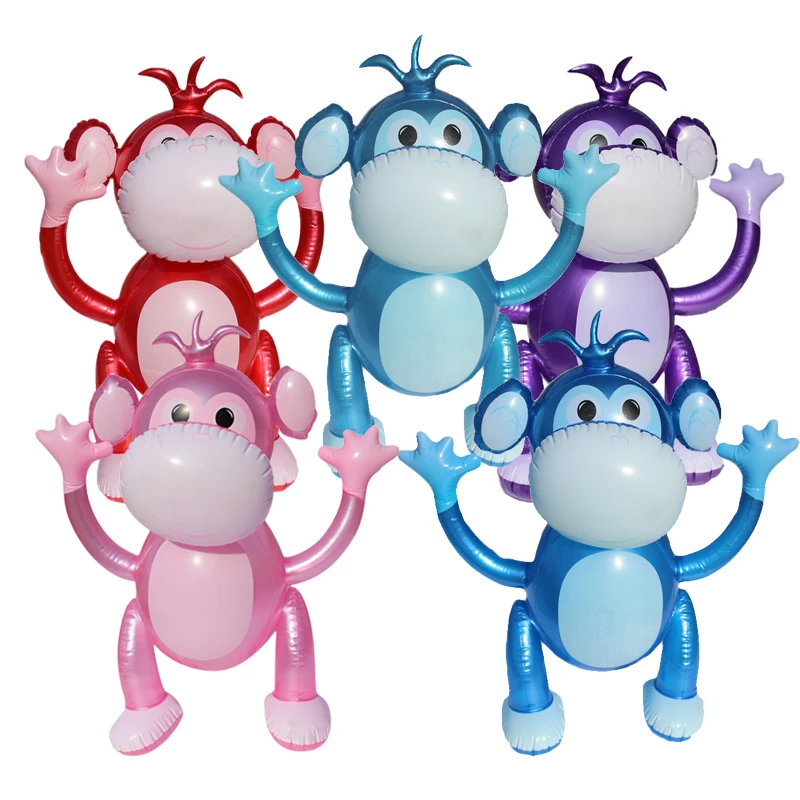 5 Colors 50*40cm Inflatable Monkey Children Toys Birthday Decoration ...