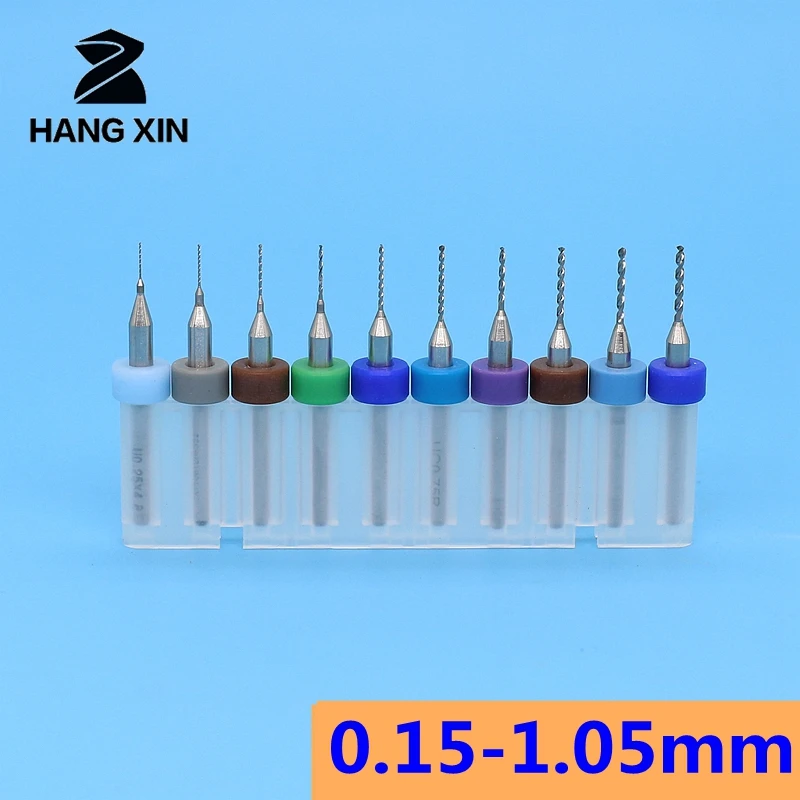 0.15-1.05mm Carbide Pcb Drill Bits Micro 10pcs Pcb Drill Bit Set Drill ...
