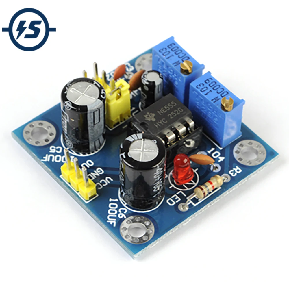 Ne555 Pulse Frequency Duty Cycle Square Wave Rectangular Wave Signal ...