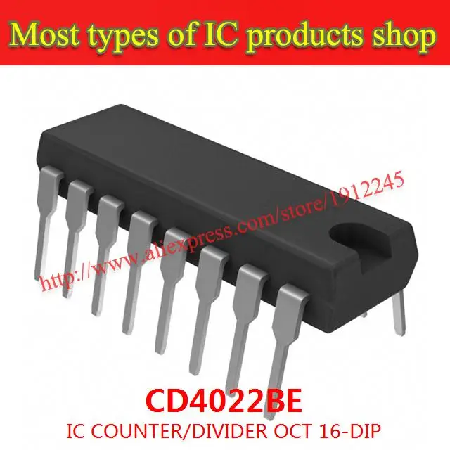 Envío gratis circuito integrado IC CD4022BE IC contador / divisor ...
