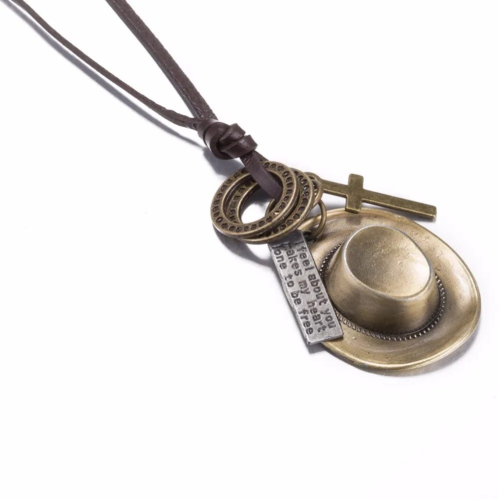 Newest Punk Rock Leather Jewelry Adjustable Long Chain Vintage Men newest-punk-rock-leather-jewelry-adjustable-long-chain-vintage-men